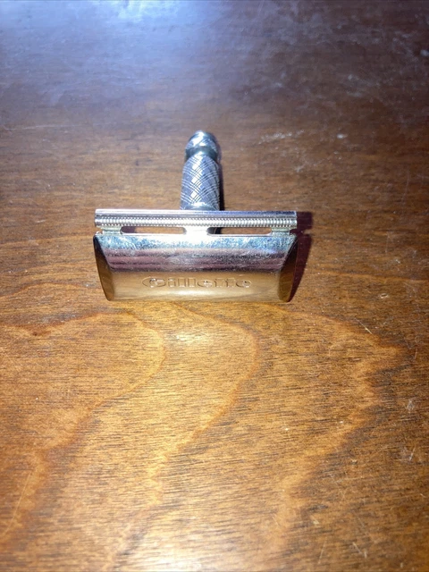 VINTAGE 1944 GILLETTE DE safety razor, war production only date code ...