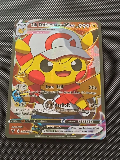 PIKACHU POKEMON ASH Ketchum Sacha Cosplay Carte Card New Holo Prism ...
