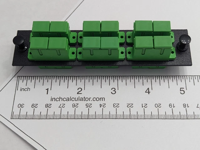 FIBER OPTIC ADAPTER Panel Single Mode 6 Duplex SC Connectors 12 Ports ...