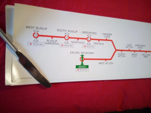 PRE-ZONING LONDON UNDERGROUND CENTRAL LINE CAR DIAGRAM Unused old stock ...