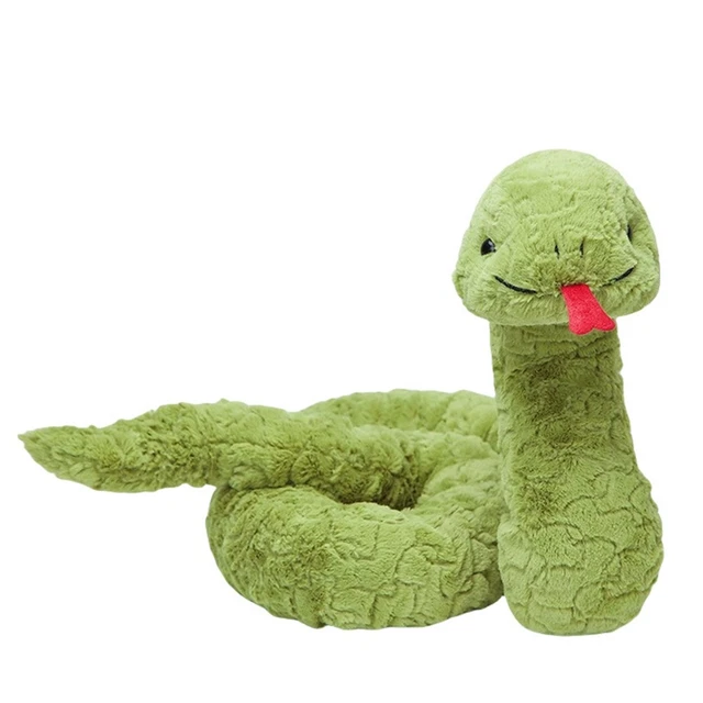 GREEN STICK OUT tongue cartoon snake soft plush animal toy cute funny ...