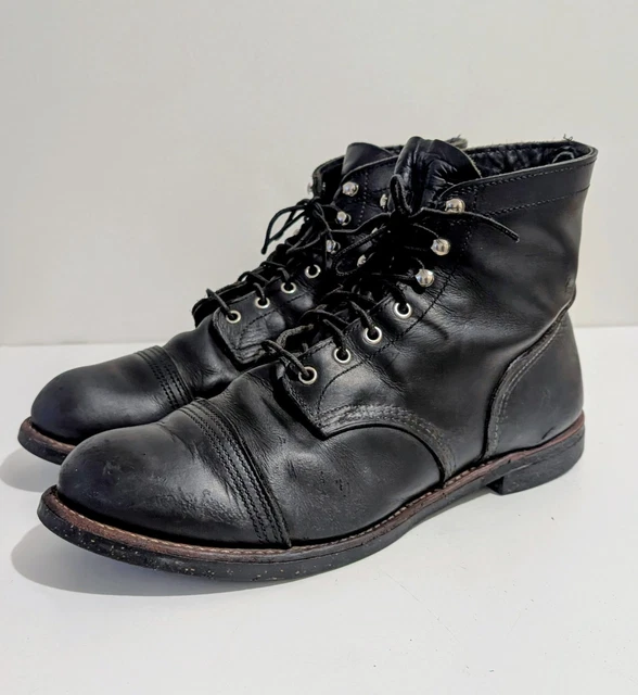 RED WING IRON Ranger Boots Black Leather Size 12 £111.40 - PicClick UK