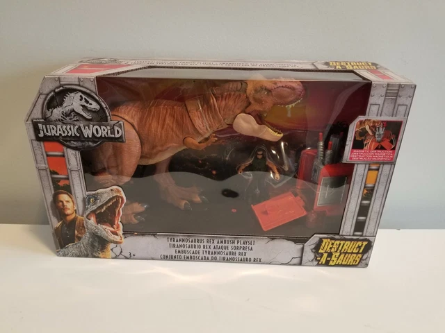 RARE JURASSIC WORLD Park Destruct-a-saurs T-Rex Tyrannosaurus Rex ...