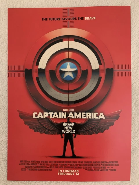 CAPTAIN AMERICA: BRAVE New World Poster A3 Cineworld £11.73 - PicClick UK
