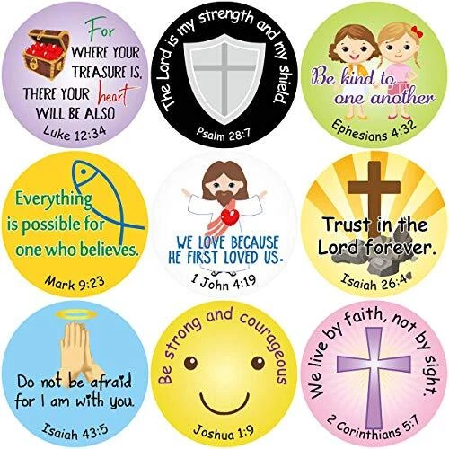 BIBLE VERSE STICKERS Christian Scripture Quotes for Church VBS 200PCS ...