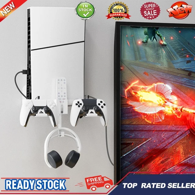 WALL MOUNT DISPLAY Shelf Stable Holder Rack for PS5 Slim Console ...