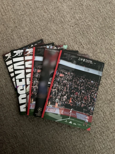 6NO ARSENAL PROGRAMMES (Assorted) £5.93 - PicClick UK