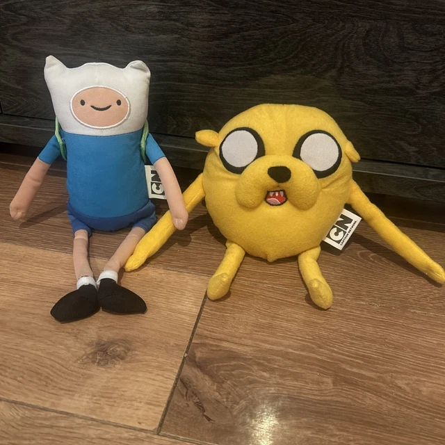 ADVENTURE TIME 2 Finn the human 12” Jake the Dog 10” Plush soft Cartoon ...