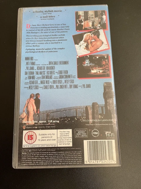 FINAL ANALYSIS (VHS) 1992 Richard Gere, Kim Basinger, Uma Thurman Movie ... FINAL ANALYSIS (VHS) 1992 Richard Gere, Kim Basinger, Uma Thurman Movie ...