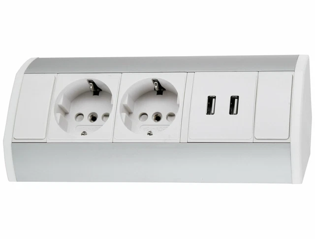 ALUMINUM USB MOUNTED Outlet 2-Way Corner Construction Outlet Outlet ...