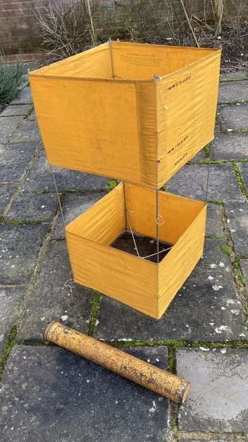 VINTAGE WW2 RAF Gibson Girl Rescue Aerial Box Kite In Original Metal ...