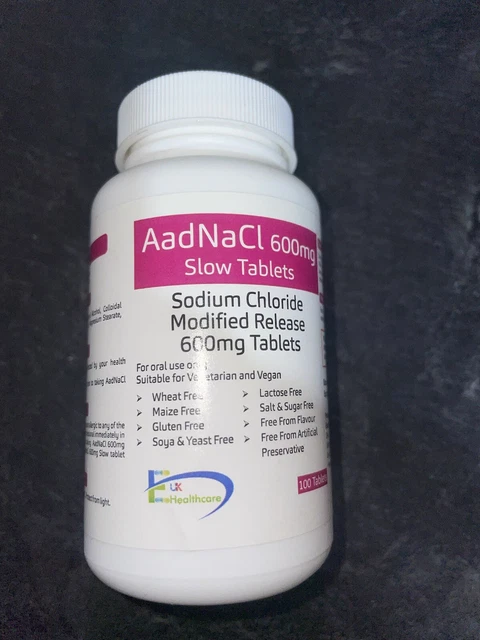 SODIUM CHLORIDE TABLETS - Slow Sodium - Salt Tablets - PoTs (100 pills ...