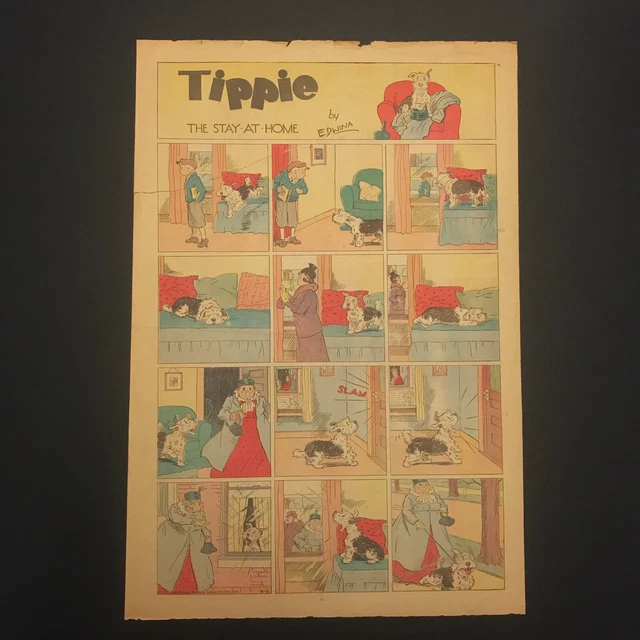 1937 4/4 MANDRAKE The Magician Tippie Comic Strip Newspaper Comics Page ...