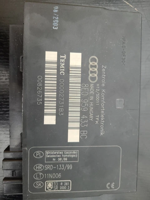AUDI A4 B7 Comfort Control Module 8eo 959 433 BC £25.00 - PicClick UK