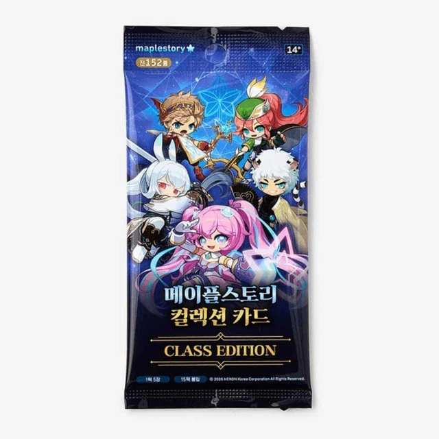 MAPLESTORY COLLECTION CARD Class Edition 1Pack 5Cards Official Trading ...