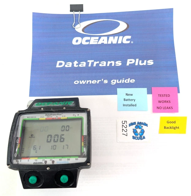 OCEANIC DATATRANS PLUS sans Fil Nitrox Tuyau Support Plongée Ordinateur ...