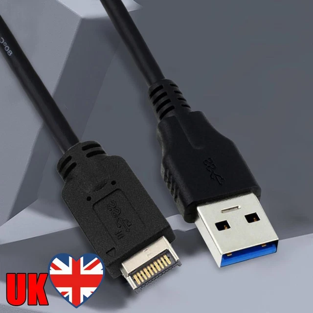 40CM USB TYPE E Male To USB 3.0 Type A Male Adapter Extension Cable ...