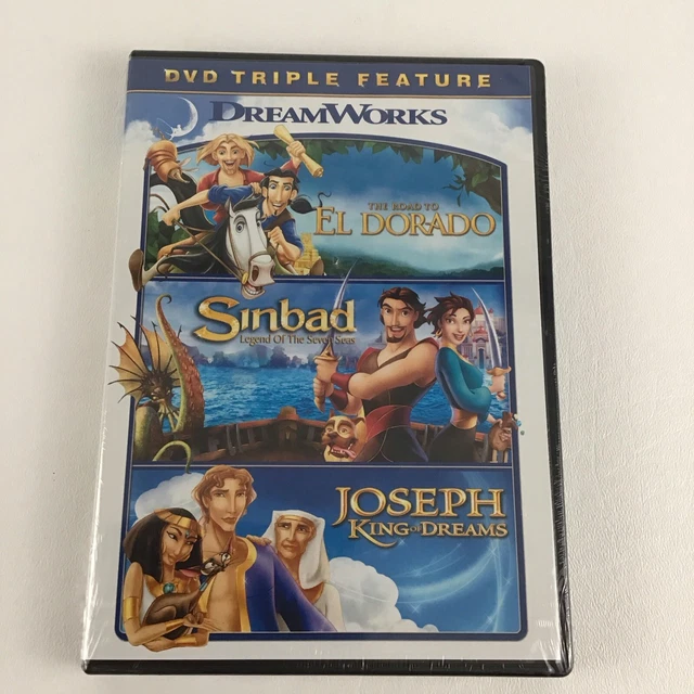 DREAMWORKS DVD TRIPLE Feature El Dorado Sinbad Joseph King Of Dreams ...
