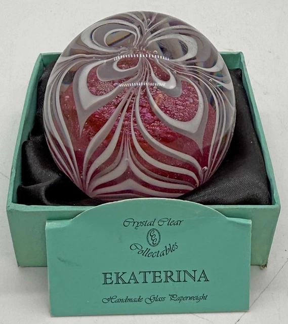 BOXED HANDMADE EKATERINA Glass Paperweight by Lesser & Pavey of ...