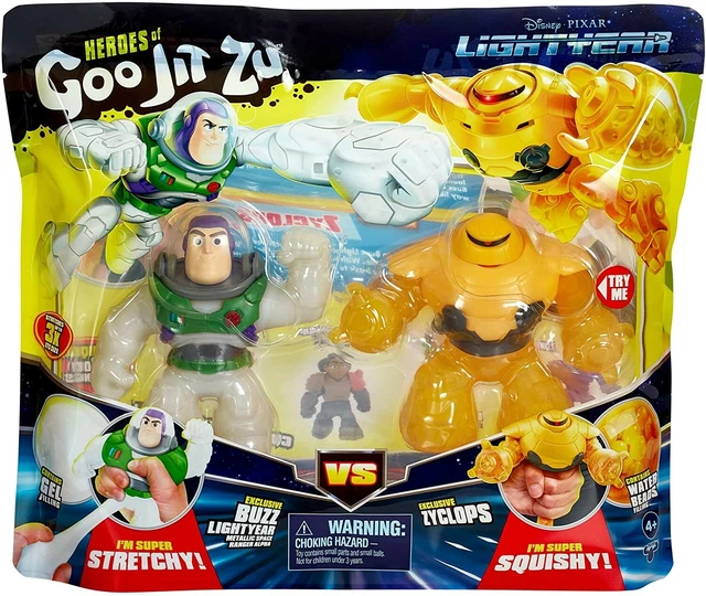 PACK EXCLUSIF HEROES of Goo Jit Zu Disney Buzz Lightyear Vs Cyclops ...