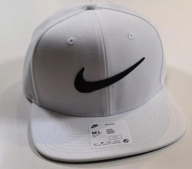NIKE SPORTSWEAR PRO Swoosh Embroidered Snapback Cap Hat Fv5522-100 ...