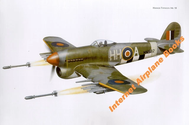 AVIATION ART HAWKER TYPHON WW2 RAF N°175 SQN 2ème TAF NORMANDY FALAISE ...