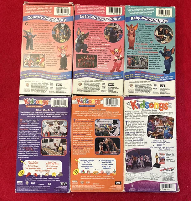 KIDSONGS VHS TAPES Lot Of 6 - Country - Circus - Boppin W/Biggles- Baby ...