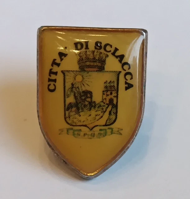 SPILLA PINS DISTINTIVO Stemma Simbolo Badge Logo Crest Sicilia Città Di Sciacca EUR 3,55 ...