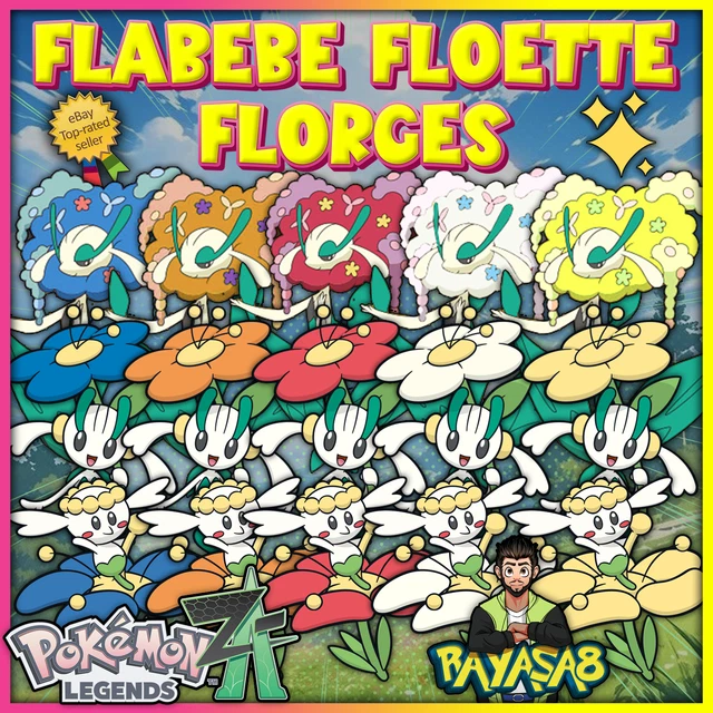 FLABEBE FLOETTE FLORGES All Colors Pokémon Legends ZA 6IV🌟 Shiny/Non ...