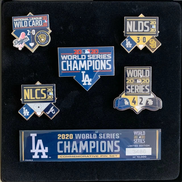 2020 WORLD SERIES Champions Los Angeles Dodgers 5 Pin Set L A ...