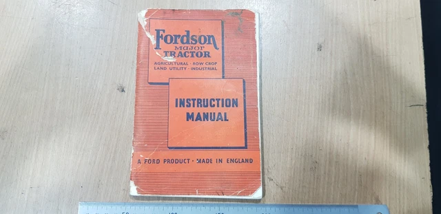FORDSON MAJOR TRACTOR Instruction Manual 1951 Agricultural Industrial ...