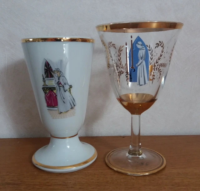 VERRE ANCIEN SOUVENIR de communion / communiant EUR 12,00 - PicClick FR