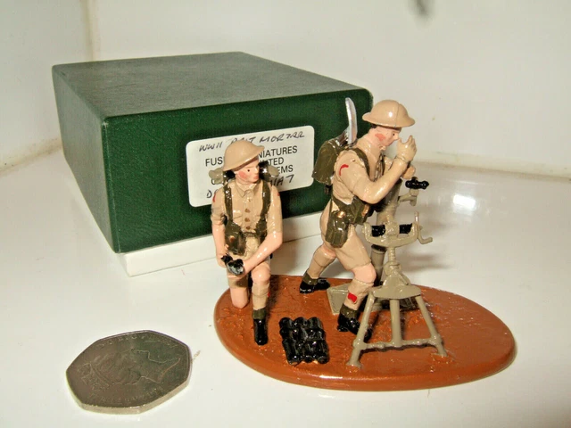 ROSE /FUSILIER MINIATURES NA7 WW2 Desert British Mortar & Crew of X2 ...