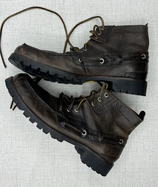 JOHNSTON AND MURPHY Mens Vibram Sole Moc Toe Ankle Boot 10.5 Excellent ...