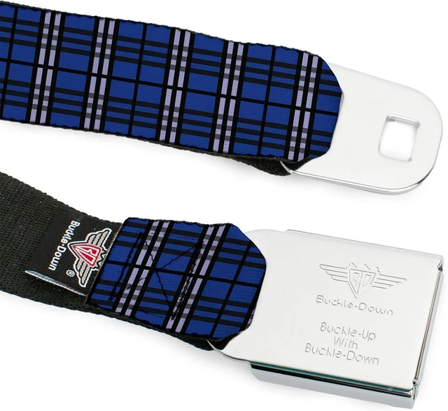 BD WINGS LOGO Close-Up Full Color Black/Silver Seatbelt Belt (US IMPORT ...