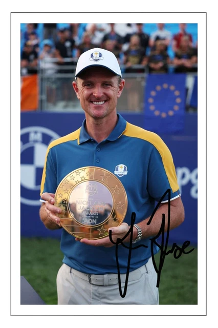 JUSTIN ROSE EUROPE 2023 Ryder Cup Signed PrePrint 6x4 Autograph PHOTO ...