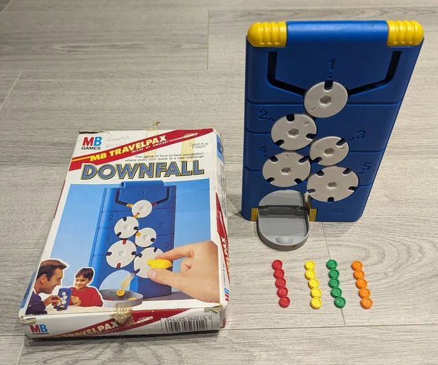 DOWNFALL MB GAMES 1990 Travelpax Mini Travel Board Game 100% Complete £ ...