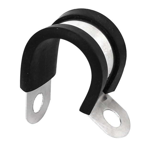 20MM DIA EPDM Rubber Lined P Clips Water Pipe Tube Clamps Holder 2pcs £ ...