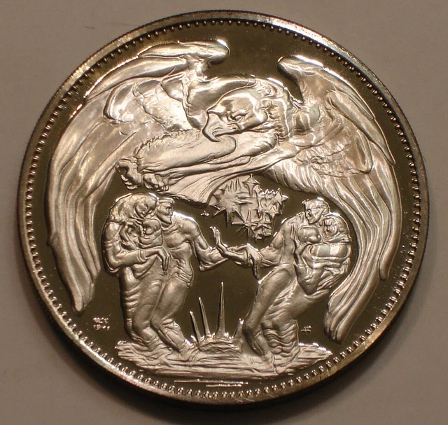 SERIES 2 NCS # 80 THE DANIEL WEBSTER Coin Silver Medal Gem Proof $21.25 ...