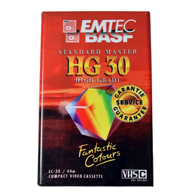 CASSETTE CAMESCOPE BASF VHS-C HG30 PAL SECAM EMTEC - Neuve sous blister EUR 10,00 - PicClick FR