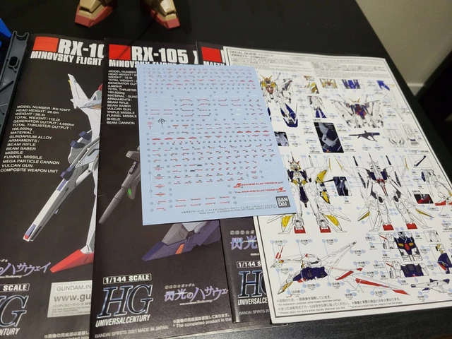 GUNDAM HATHAWAY'S FLASH HGUC Xi vs Penelope Funnel Missiles Set + Misc ...