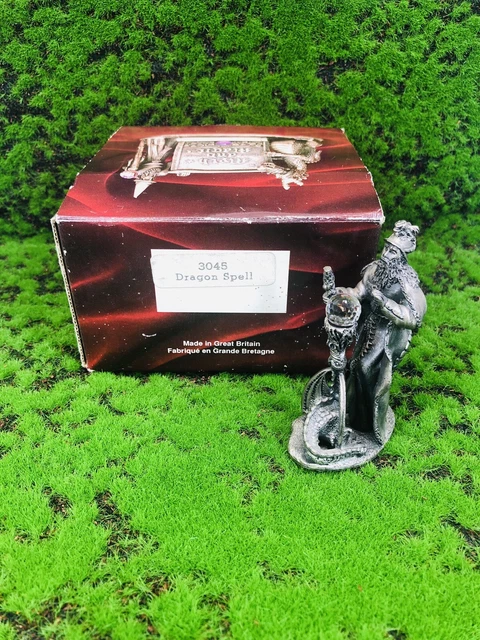 THE DRAGON SPELL Dragon Crystal Wizard Pewter Figure Tudor Mint 3045 ...