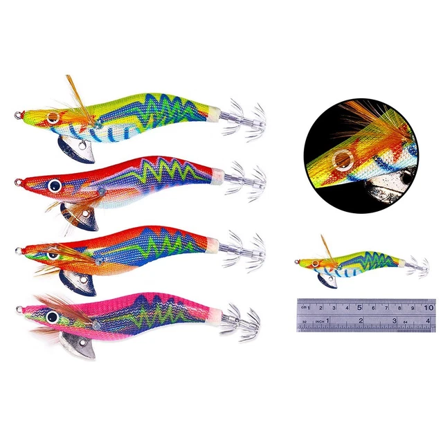 SQUID HOOK CALMAR Jigs Crochet Plastique 1pc 4 Couleurs Longueur :10 ...