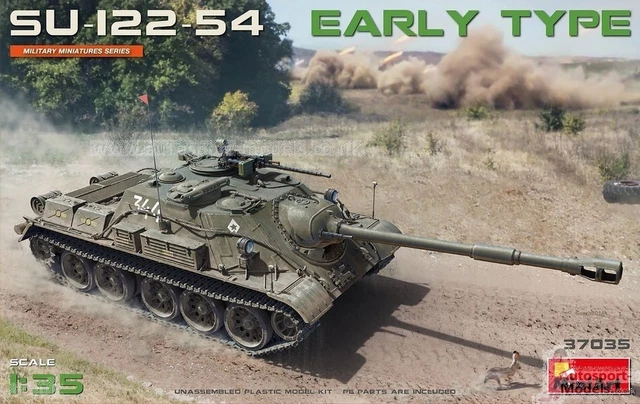 1:35 WWII SOVIET SU-122-54 SPG Self Propelled Gun model kit by MiniArt ...