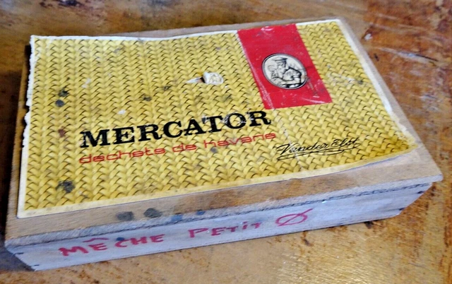 ANCIENNE BOITE BOIS Cigares Mercator déchets de havane*vide EUR 7,50 - PicClick FR
