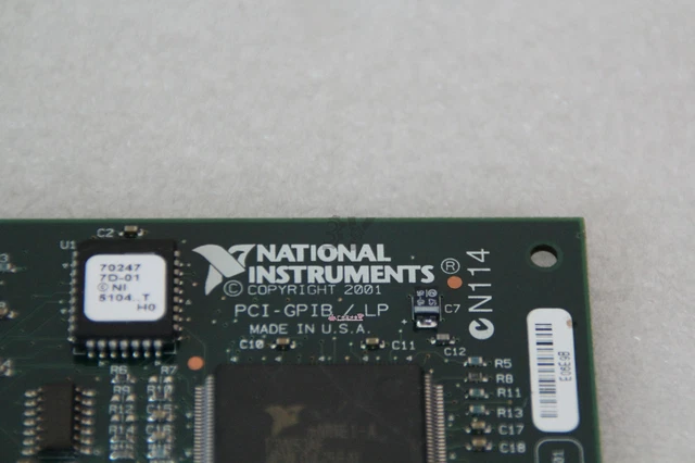 ONE USED NATIONAL Instruments NI PCI-GPIB/LP Interface Adapter Card ...