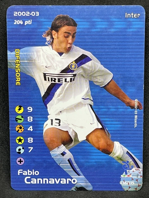 FOOTBALL CHAMPIONS TCG 2002-03 Fabio Cannavaro Nonholo 036/115 Nm EUR 1,00 - PicClick FR
