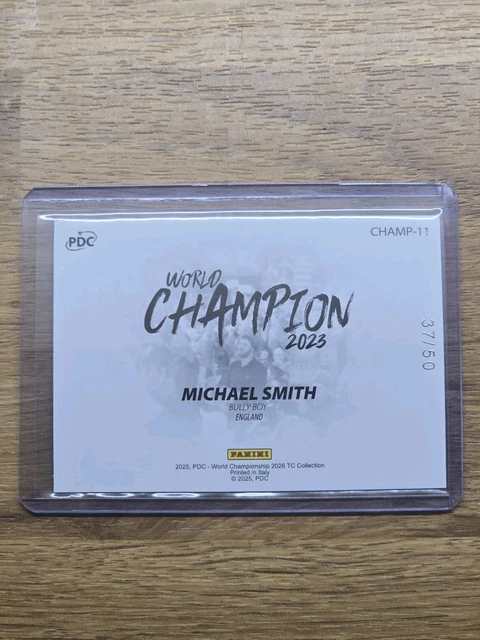 2025 PDC WORLD Darts Championship Michael Smith #CHAMP-11 Red World ...