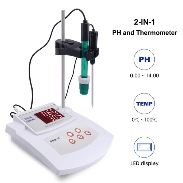 ADVANCED DESKTOP PH Meter Automatic Calibration Precise Acidity ...