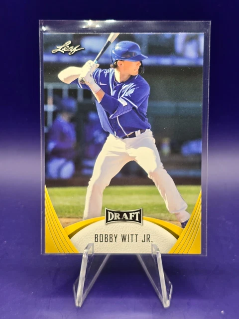 2021 LEAF DRAFT Bobby Witt Jr. Gold Parallèle #2 - Kansas City Royals ...